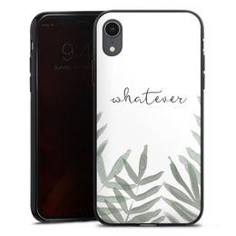 DeinDesign iPhone Xr Handy Silikon H&uuml;lle Case schwarz Handyh&uuml;lle Water Colour Jungle Palm Tree