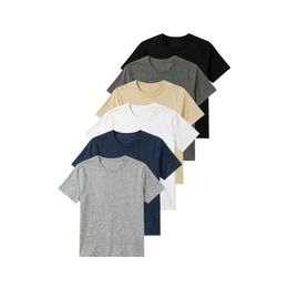Kurzarmhemd TEESHOPPEN "TEESHOPPEN T-shirt Basic", Herren, Gr. L, Normalgr&ouml;&szlig;en, schwarz, dunkelgrau, sand, light grau, navy, wei&szlig;, Obermaterial: 100% Baumwolle, Hemden