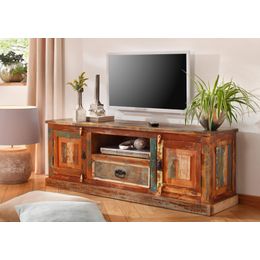 Lowboard Sit "Riverboat", bunt, B:140cm H:50cm T:40cm, Recyceltes Altholz, Sideboards, Lowboard, Breite 140 cm, Shabby Chic, Vintage