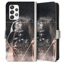 DeinDesign Galaxy A52s 5G Handy Klapph&uuml;lle Handyh&uuml;lle aus Kunst Leder wei&szlig; Flip Case Star Wars Darth Vader Official Licensed Product Sideflip mit Lasche