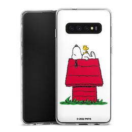 DeinDesign Galaxy S10 Plus Handy Silikon H&uuml;lle Case transparent Handyh&uuml;lle Snoopy Peanuts Official Licensed Product Silikon Case