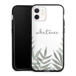 DeinDesign iPhone 12 mini Handy Silikon H&uuml;lle Case schwarz Handyh&uuml;lle Water Colour Jungle Palm Tree
