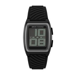 Digitaluhr Armani Exchange, schwarz, Armbanduhren, Herren, Digitaluhr, Quarzuhr, Armbanduhr, Damenuhr, Herrenuhr, Silikonarmband, digital