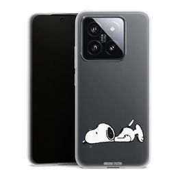 DeinDesign Xiaomi 14 Handy Silikon H&uuml;lle Case transparent Handyh&uuml;lle Official Licensed Product Snoopy Peanuts Silikon Case