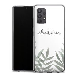 DeinDesign Galaxy A32 4G Handy Silikon H&uuml;lle Case transparent Handyh&uuml;lle Water Colour Jungle Palm Tree Silikon Case