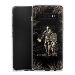 DeinDesign Galaxy S10 Plus Handy Silikon H&uuml;lle Case transparent Handyh&uuml;lle Tv Show Designs Wikinger Vikings Silikon Case