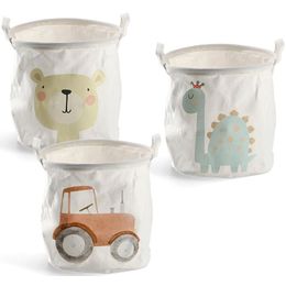 W&auml;schesack zeller PRESENT "Kids", wei&szlig; (wei&szlig;, dekor), B:30cm H:30cm T:30cm &Oslash;:30cm, W&auml;schesammler, Modernes Design f&uuml;rs Kinderzimmer