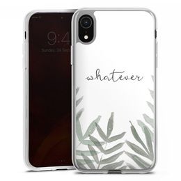 DeinDesign iPhone Xr Handy Silikon H&uuml;lle Case transparent Handyh&uuml;lle Water Colour Jungle Palm Tree Silikon Case