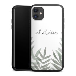 DeinDesign iPhone 11 Handy Premium Silikon H&uuml;lle Handyh&uuml;lle schwarz Case Jungle Palm Tree Water Colour Silikon Premium Case