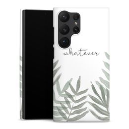 DeinDesign Galaxy S23 Ultra Handy Premium Case Smartphone Handyh&uuml;lle Schutzh&uuml;lle matt Water Colour Jungle Palm Tree Premium Case