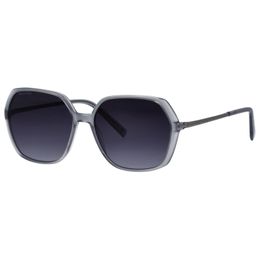 Marc O'Polo Retrosonnenbrille MARC O'POLO "Modell 506189", Damen, grau (blau, grau), leicht transparent, matt, metallic, Sonnenbrillen