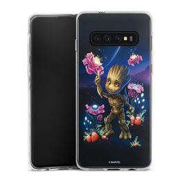 DeinDesign Galaxy S10 Plus Handy Silikon H&uuml;lle Case transparent Handyh&uuml;lle Baby Groot Marvel Guardians Of The Galaxy Silikon Case