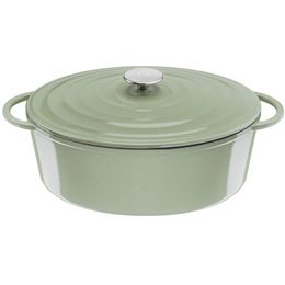 Br&auml;ter Tefal "LOV Schmortopf mit Deckel, &Oslash; 34 cm, oval", gr&uuml;n (hellgr&uuml;n), B:26,88cm H:17,41cm L:41,96cm &Oslash;:34cm, T&ouml;pfe, Induktion, f&uuml;r alle Herdarten geeignet, inkl. E-Book