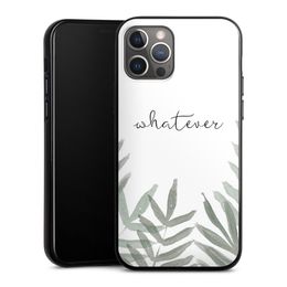 DeinDesign iPhone 12 Pro Handy Silikon H&uuml;lle Case schwarz Handyh&uuml;lle Water Colour Jungle Palm Tree