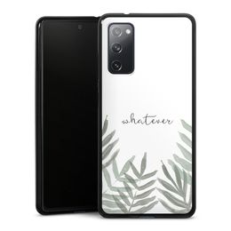 DeinDesign Galaxy S20 FE Handy Silikon H&uuml;lle Case schwarz Handyh&uuml;lle Jungle Palm Tree Water Colour