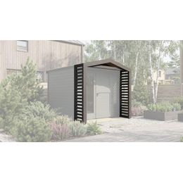 Gartenhaus-Anbaudach Weka "optionale Erweiterung f&uuml;r Gartenhaus Killarney", anthrazit, B:308cm H:246cm T:56cm, Massivholz, Gartenhaus-Anbaud&auml;cher