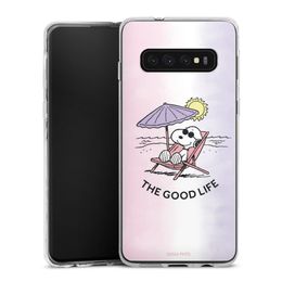DeinDesign Galaxy S10 Plus Handy Silikon H&uuml;lle Case transparent Handyh&uuml;lle Snoopy Official Licensed Product Peanuts Silikon Case