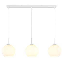 Globo LIGHTING H&auml;ngeleuchte "ANDRE", wei&szlig; matt, 3, &Oslash; 20cm H: 120cm, 1 Stk., Leuchten, H&auml;ngeleuchte mit Glaskugeln, elegant, h&ouml;henk&uuml;rzbar & modern, H&auml;ngeleuchte