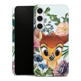 DeinDesign Galaxy S24+ Handy Premium Case Smartphone Handyh&uuml;lle Schutzh&uuml;lle gl&auml;nzend Disney Bambi Flowers Premium Case