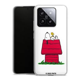 DeinDesign Xiaomi 14 Handy Silikon H&uuml;lle Case transparent Handyh&uuml;lle Snoopy Peanuts Official Licensed Product Silikon Case