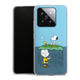 DeinDesign Xiaomi 14 Handy Silikon H&uuml;lle Case transparent Handyh&uuml;lle Peanuts Children Snoopy Silikon Case
