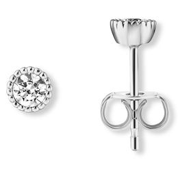 Paar Ohrh&auml;nger ONE ELEMENT "Zirkonia Ohrringe Ohrstecker aus 333 Wei&szlig;gold", silber, Ohrringe, Damen, Damen,mit Zirkonia, Gold Wei&szlig;gold 333, Gold, Wei&szlig;gold 333, Ihr pers&ouml;nliches Symbol &ndash; liebevoll gearbeitet f&uuml;r jeden Tag
