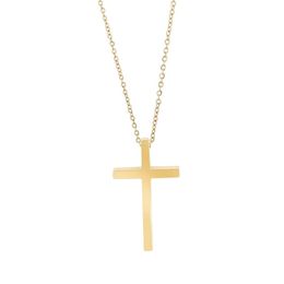 Adelia&acute;s Kette mit Anh&auml;nger ADELIA&acute;S "Unisex Edelstahl Halskette mit Anh&auml;nger Kreuz", gold (gold, kreuz), Halsketten, Damen, unbekannt, Edelstahl