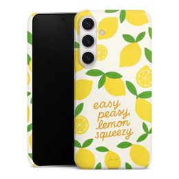 DeinDesign Galaxy S24+ Handy Premium Case Smartphone Handyh&uuml;lle Schutzh&uuml;lle gl&auml;nzend Lemon Statement Spruch Premium Case