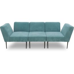 Sofa-Eckelement DOMO collection "700010 Lieferzeit nur 2 Wochen, auch einzeln stellbar", blau (t&uuml;rkis), B:83cm H:78cm T:83cm, 100% Polyester, Polsterelemente, Als Ecke oder Abschluss einsetzbar, passend f&uuml;r g&auml;ngige Saugroboter