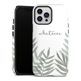DeinDesign iPhone 13 Pro Max Handy Panzer Handyh&uuml;lle robuste Outdoor H&uuml;lle Schutzh&uuml;lle gl&auml;nzend Water Colour Jungle Palm Tree Tough Case