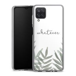DeinDesign Galaxy A12 Handy Silikon H&uuml;lle Case transparent Handyh&uuml;lle Water Colour Palm Tree Jungle Silikon Case