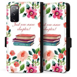DeinDesign Galaxy S20 Handy Klapph&uuml;lle Handyh&uuml;lle aus Kunst Leder schwarz Flip Case Statement Books Flowers Sideflip mit Lasche