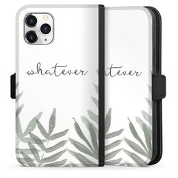 DeinDesign iPhone 11 Pro Handy Klapph&uuml;lle Handyh&uuml;lle aus Kunst Leder schwarz Flip Case Water Colour Jungle Palm Tree Sideflip mit Lasche