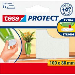 Tesa&reg; Filzgleiter Protect&reg;, rechteckig, selbstklebend, L 80 x B 100 mm, wei&szlig;, 1 St&uuml;ck