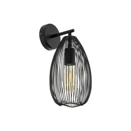 Eglo Leuchten Eglo CLEVEDON Wandleuchte Schwarz, 1-flammig