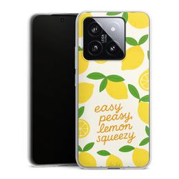 DeinDesign Xiaomi 14 Handy Silikon H&uuml;lle Case transparent Handyh&uuml;lle Spruch Statement Lemon Silikon Case