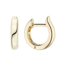 Paar Creolen Jobo "Ohrringe 15 mm", vergoldet, Ohrringe, Damen, Silber 925 (Sterlingsilber), 925 Silber rhodiniert oder vergoldet