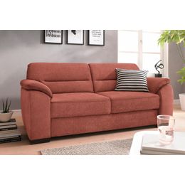 Sit & More 3-Sitzer SIT & MORE "Montego", orange (terra), B:196cm H:88cm T:90cm, Struktur (100% Polyester);Luxus-Microfaser ALTARA NUBUCK (100% Polyester);Luxus-Microfaser (90% Polyester, 10% Polyamid), Sofas, mit Federkern