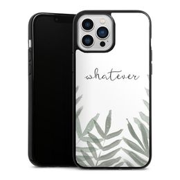 DeinDesign iPhone 13 Pro Max Handy Silikon H&uuml;lle Case schwarz Handyh&uuml;lle Water Colour Jungle Palm Tree