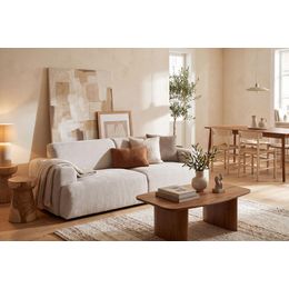 2,5-Sitzer Home Affaire "Linkka, Breite 217 cm", beige (natural), B:217cm H:75cm T:94cm, 90% PES, 10% Nylon, Sofas, in einem weichen Chenille-Stoff, mit Wellenunterfederung