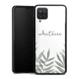 DeinDesign Galaxy A12 Handy Silikon H&uuml;lle Case schwarz Handyh&uuml;lle Water Colour Jungle Palm Tree