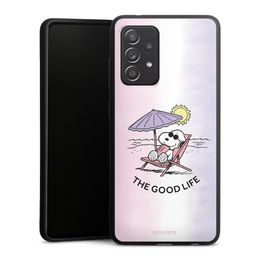 DeinDesign Galaxy A52s 5G Handy Premium Silikon H&uuml;lle Handyh&uuml;lle schwarz Case Snoopy Official Licensed Product Peanuts Silikon Premium Case