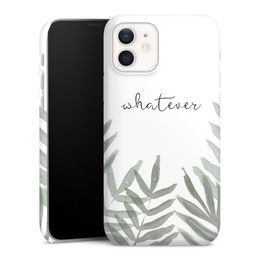DeinDesign iPhone 12 Handy Premium Case Smartphone Handyh&uuml;lle Schutzh&uuml;lle matt Water Colour Jungle Palm Tree Premium Case