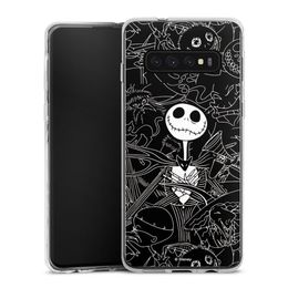 DeinDesign Galaxy S10 Plus Handy Silikon H&uuml;lle Case transparent Handyh&uuml;lle Disney Nightmare Before Christmas Halloween Silikon Case