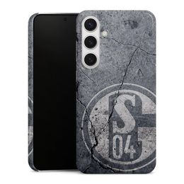 DeinDesign Galaxy S24+ Handy Premium Case Smartphone Handyh&uuml;lle Schutzh&uuml;lle gl&auml;nzend Merchandise Fc Schalke 04 Concrete Premium Case