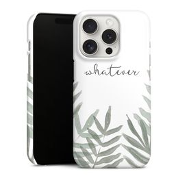 DeinDesign iPhone 15 Pro Handy Premium Case Smartphone Handyh&uuml;lle Schutzh&uuml;lle gl&auml;nzend Water Colour Jungle Palm Tree Premium Case