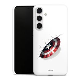 DeinDesign Galaxy S24+ Handy Premium Case Smartphone Handyh&uuml;lle Schutzh&uuml;lle gl&auml;nzend Captain America Official Licensed Product Marvel Premium Case