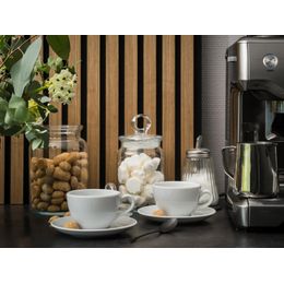 Tasse Creatable "Bistrot Weiss, Kaffeetasse Set 8-tlg", wei&szlig;, B:9cm H:6cm &Oslash;:9cm, Porzellan, Trinkgef&auml;&szlig;e, Tasse, Klassiker in Wei&szlig;, Der Allesk&ouml;nner