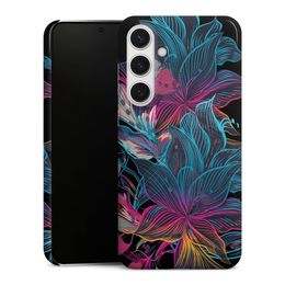 DeinDesign Galaxy S24+ Handy Premium Case Smartphone Handyh&uuml;lle Schutzh&uuml;lle gl&auml;nzend Colourful Flowers Neon Premium Case