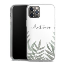 DeinDesign iPhone 12 Pro Max Handy Silikon H&uuml;lle Case transparent Handyh&uuml;lle Water Colour Jungle Palm Tree Silikon Case